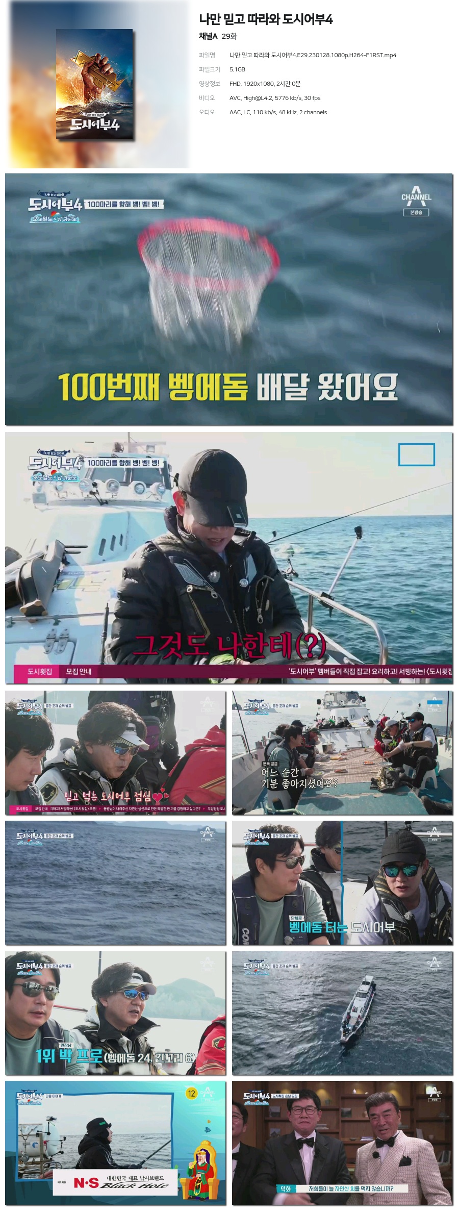 보자다시 [채널a] 나만 믿고 따라와 도시어부4 E29 230128 1080p H264f1rst 웹하드순위 신규웹하드순위