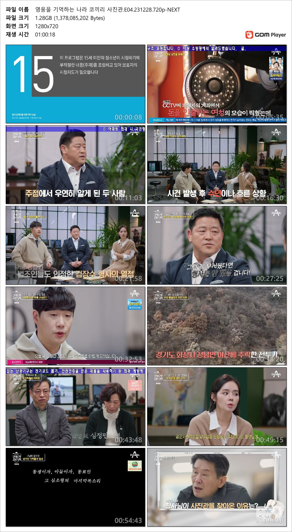 파일보고 - > 다운로드 > 영웅을 기억하는 나라 코끼리 사진관.E04.231228.720p-NEXT